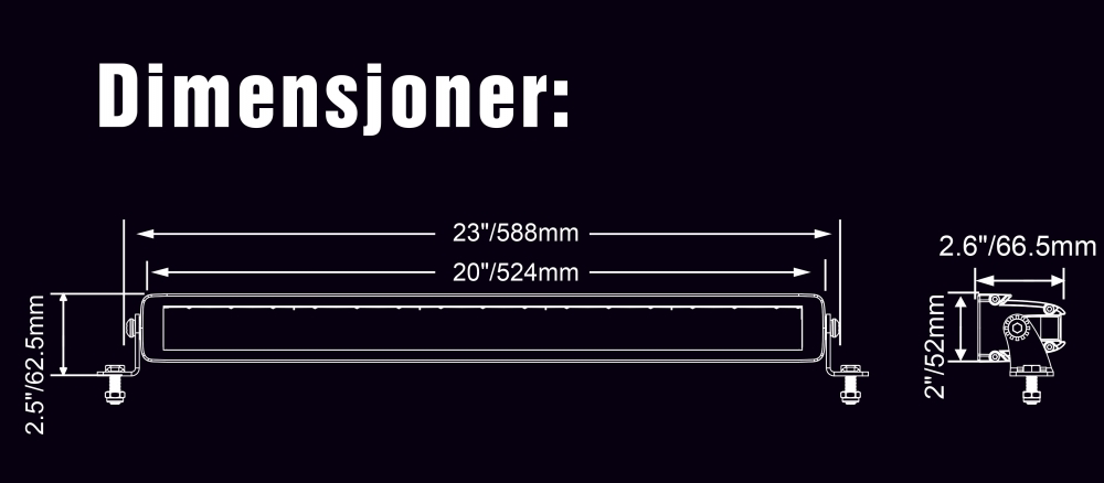 Lightstorm 21 inch LEDbar shadow | Ledhobby – Vi lyser opp din hverdag!